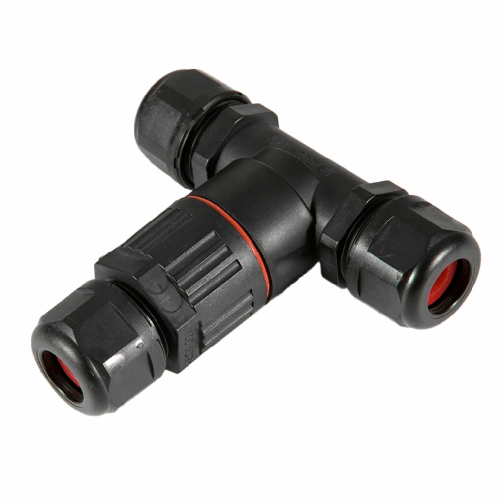 CONECTOR DE CABLE ELECTRICO TIPO T, IP68, IMPERMEABLE, 3 VÍAS, 5 POLOS, PARA EXTERIORES BM.CT-3P ...